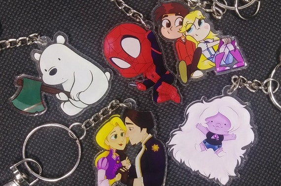 Mini Fanart Keychains - Etsy