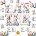 Easter Bunny, Easter Alphabet, Alphabet Watercolor, Easter Eggs Png ...