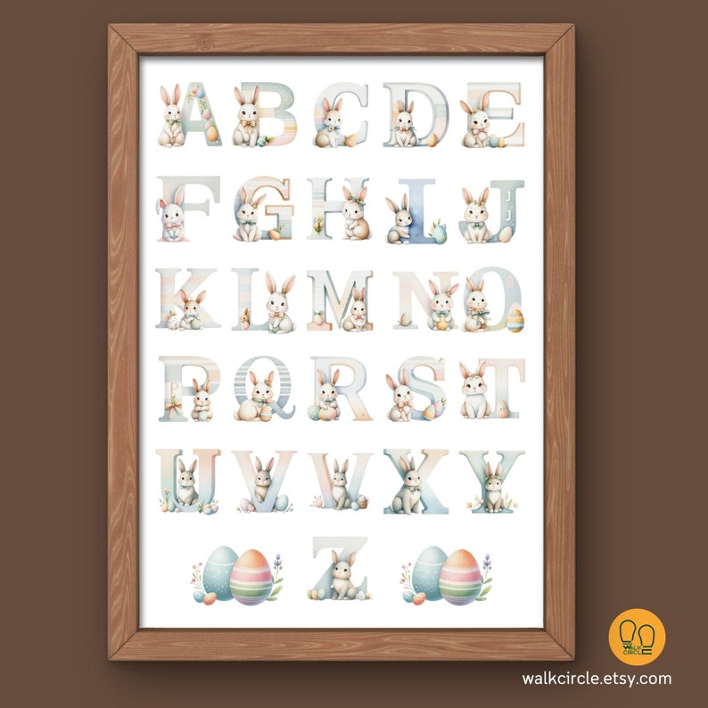 Easter Bunny, Easter Alphabet, Alphabet Watercolor, Easter Eggs Png ...