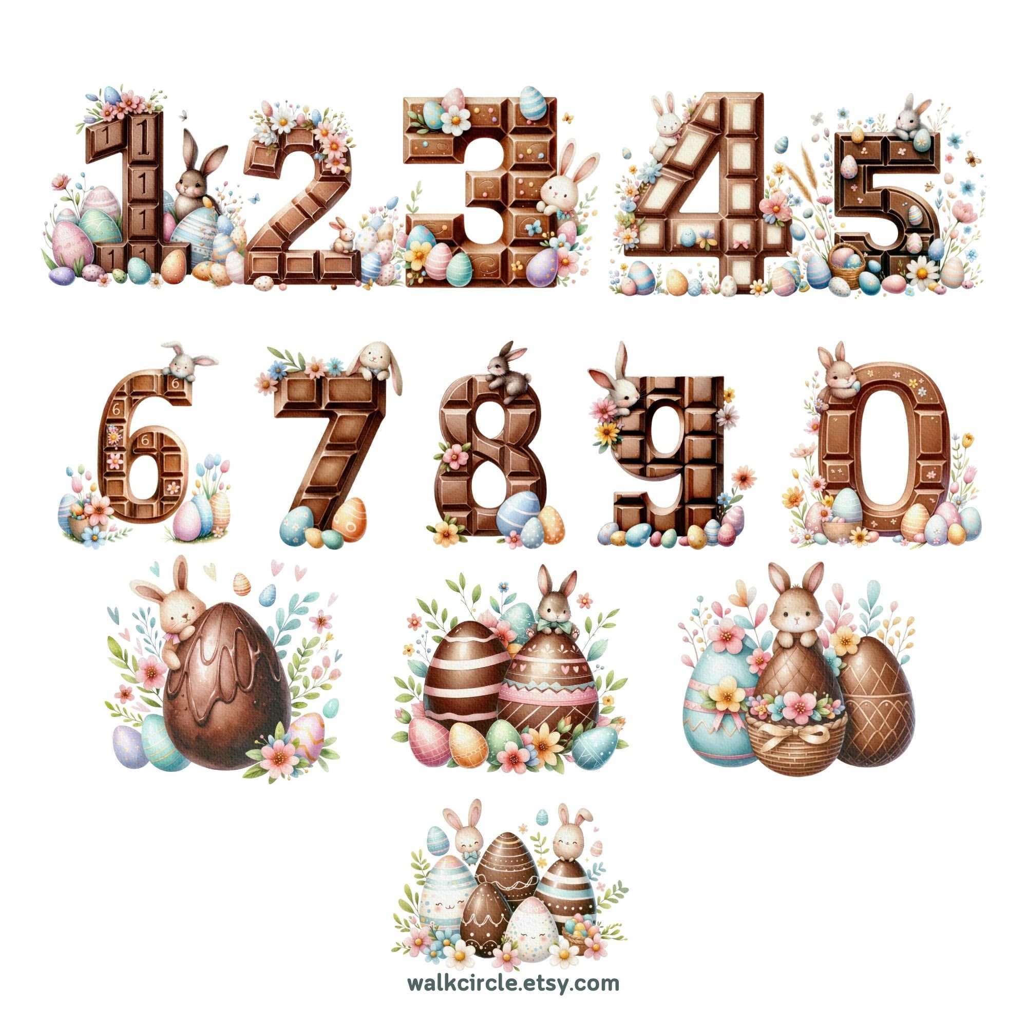 Easter Bunny, Easter Alphabet, Alphabet Watercolor, Easter Eggs Png ...