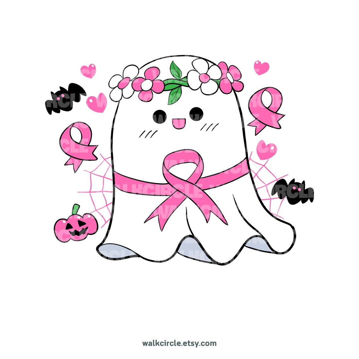 Breast Cancer Ghost Groovy Png, Breast Cancer Png, Breast Cancer ...
