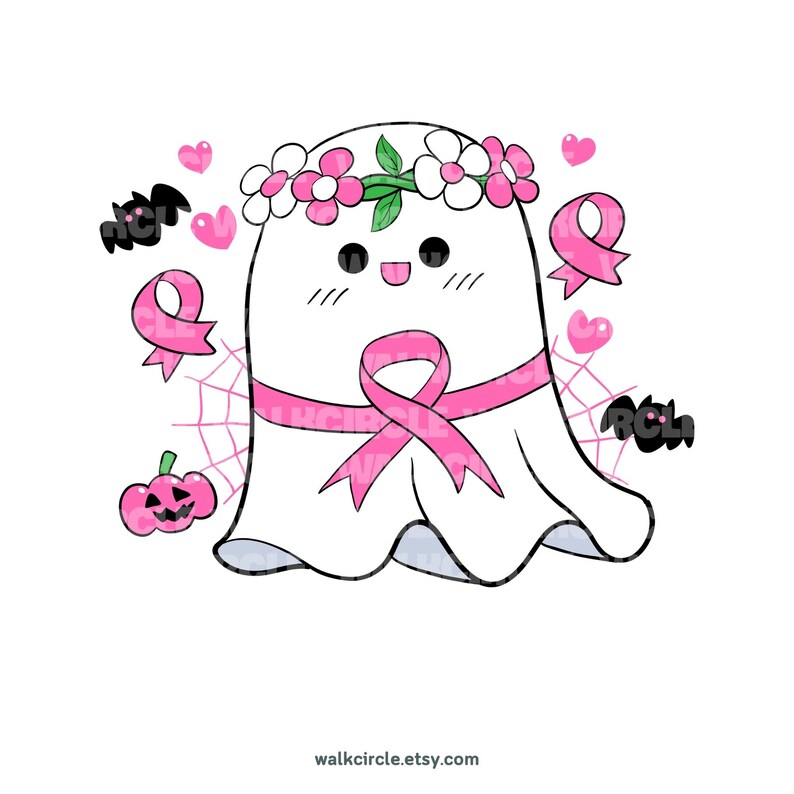 Breast Cancer Ghost Groovy Png, Breast Cancer Png, Breast Cancer ...