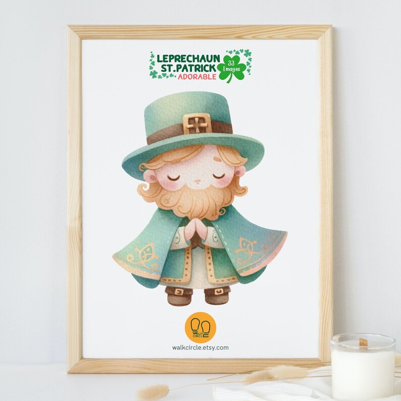 Leprechaun St.patrick Watercolor Clipart, 33 Irish Celebration PNG ...