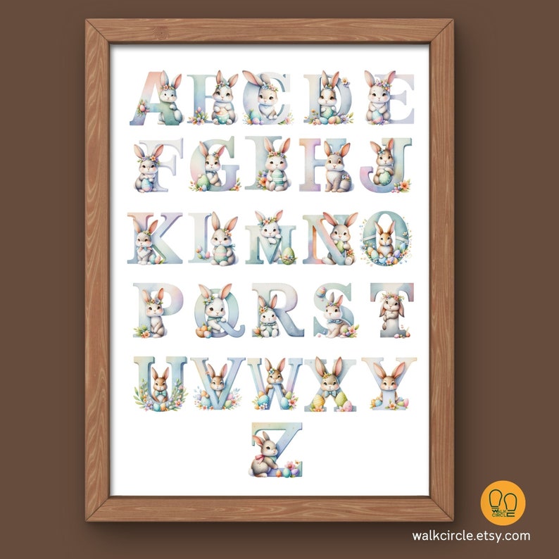 Easter Bunny, Easter Alphabet, Alphabet Watercolor, Easter Eggs Png ...
