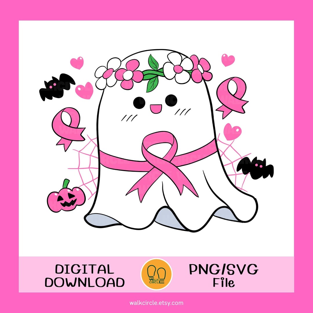 Breast Cancer Ghost Groovy Png, Breast Cancer Png, Breast Cancer ...