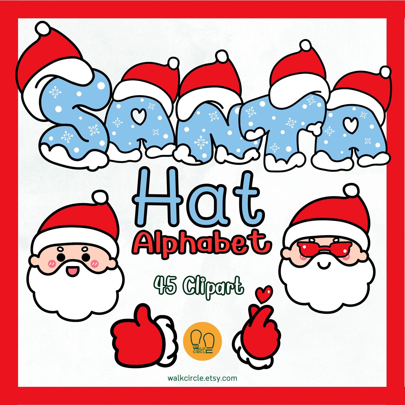 Santa Hat Alphabet Santa Claus Cartoon Christmas Clipart Christmas PNG ...
