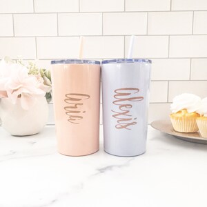 Personalized Skinny Mini Tumblers Monogram Tumbler Flower - Etsy