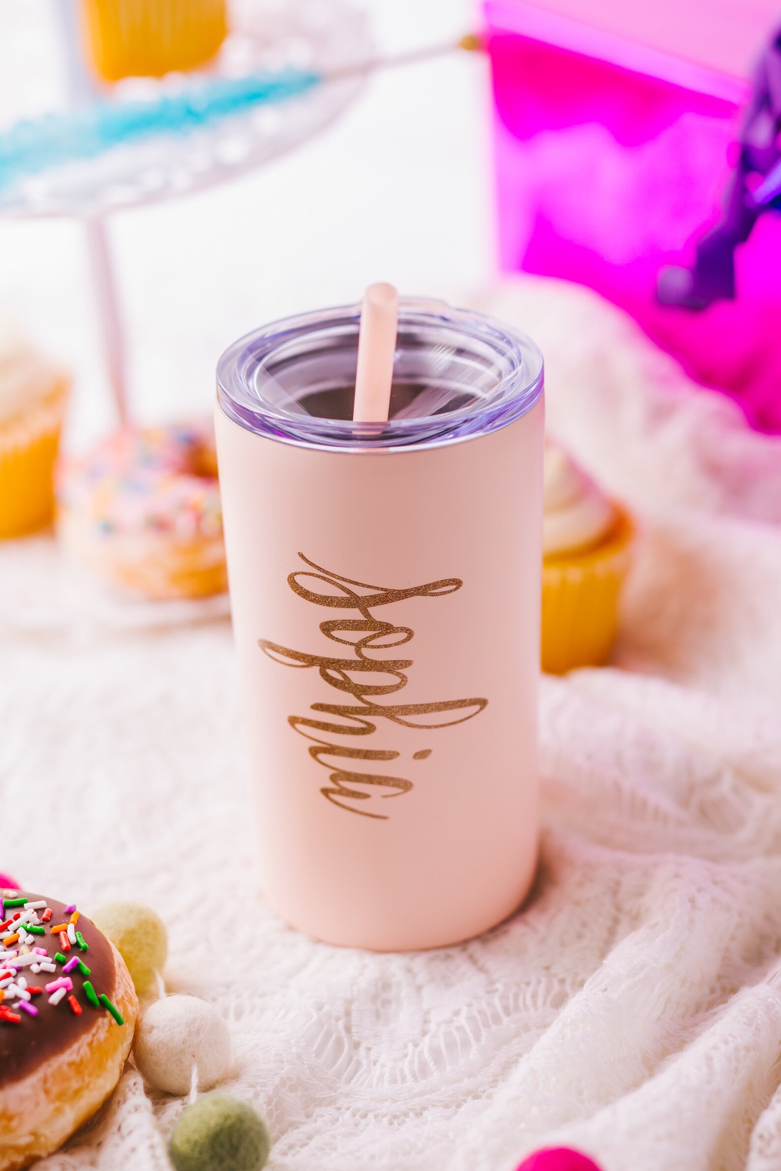 Personalized Skinny Mini Tumblers Monogram Tumbler Flower - Etsy
