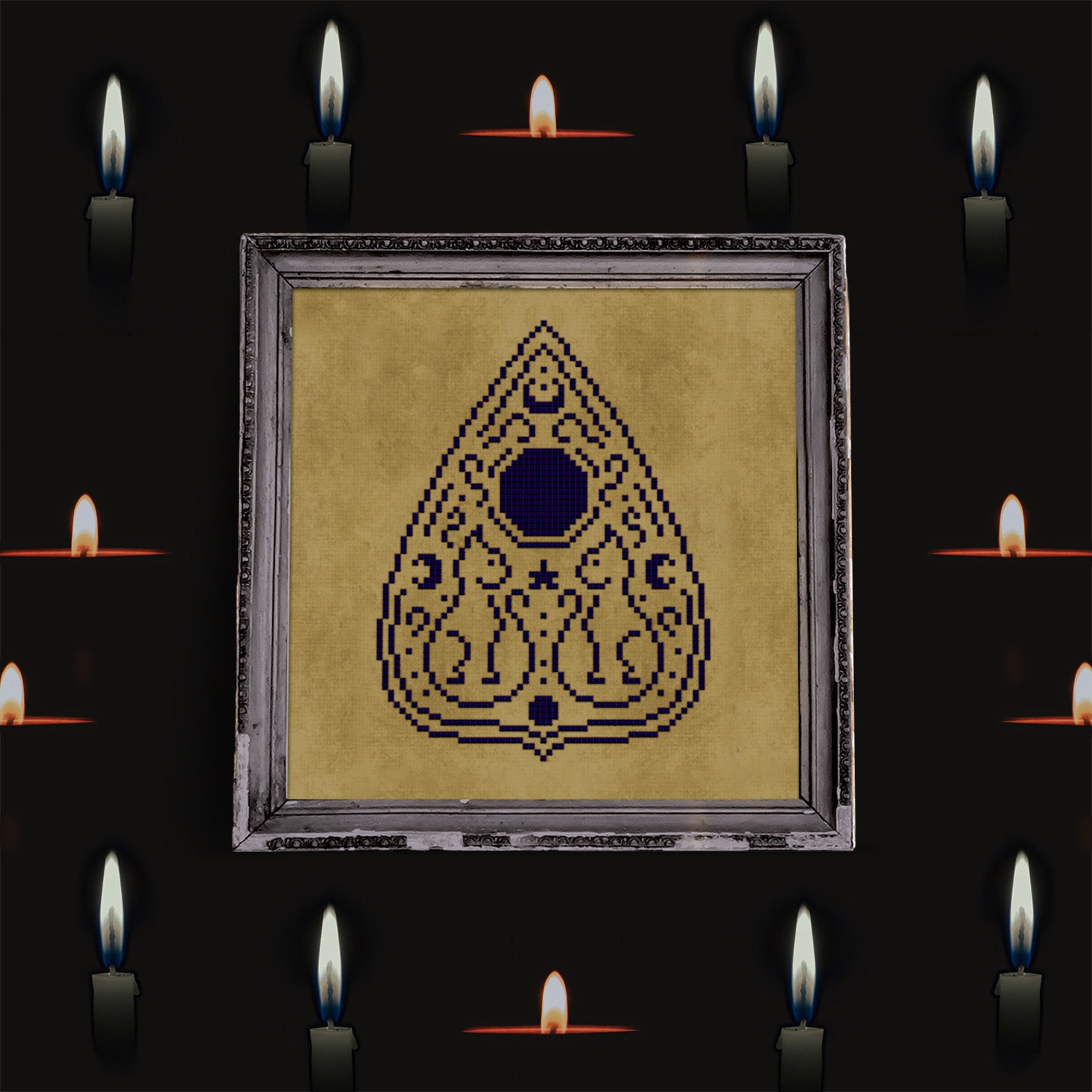 Cat Ouija Planchette Cross Stitch Pattern | Etsy