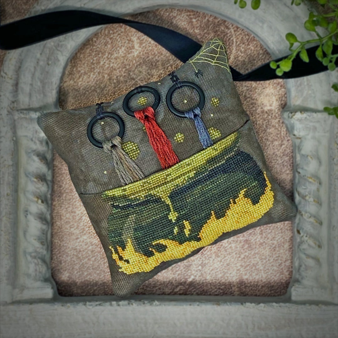 Cauldron Thread Organizer Pillow Cross Stitch Pattern - Etsy