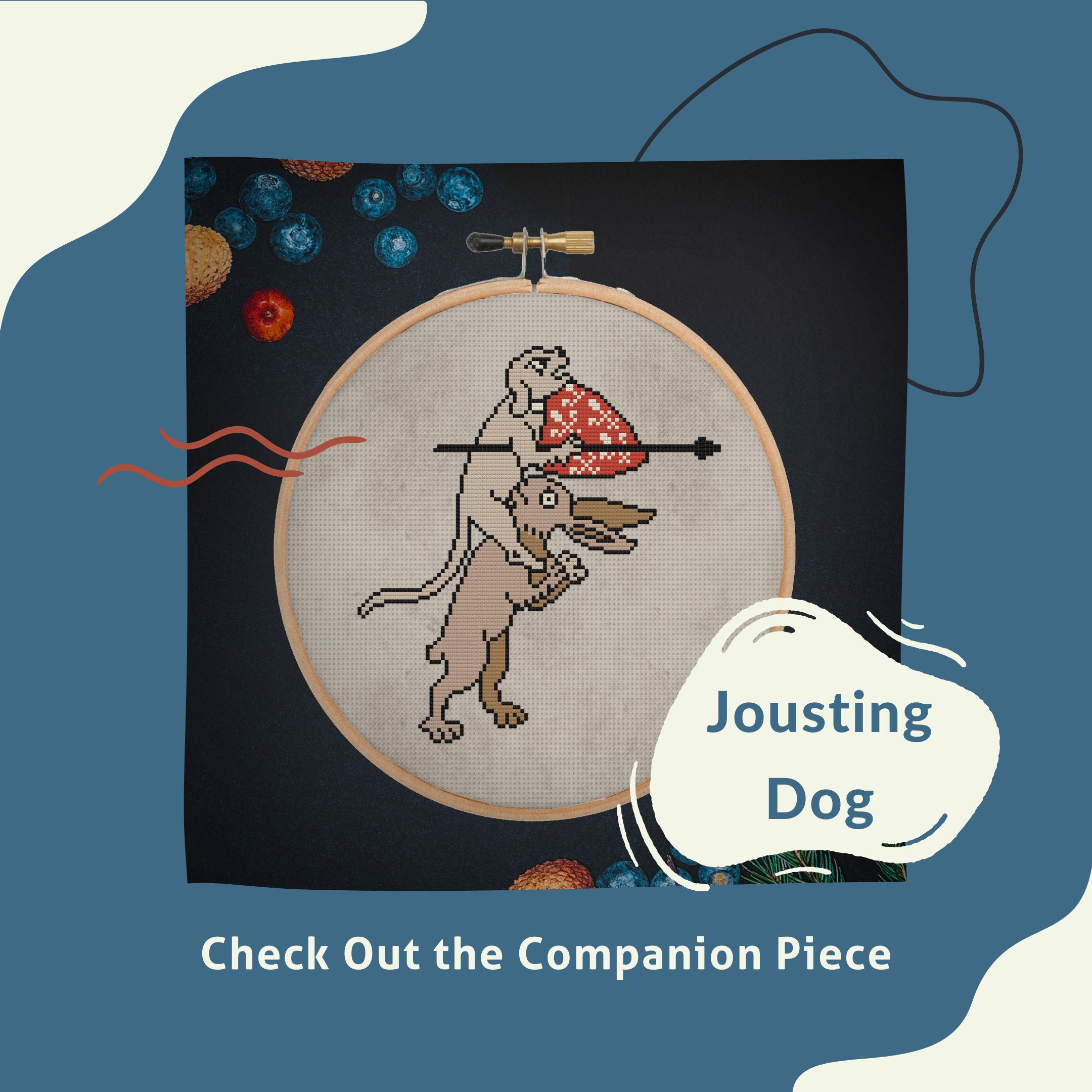 Jousting Rabbit Cross Stitch Pattern - Etsy