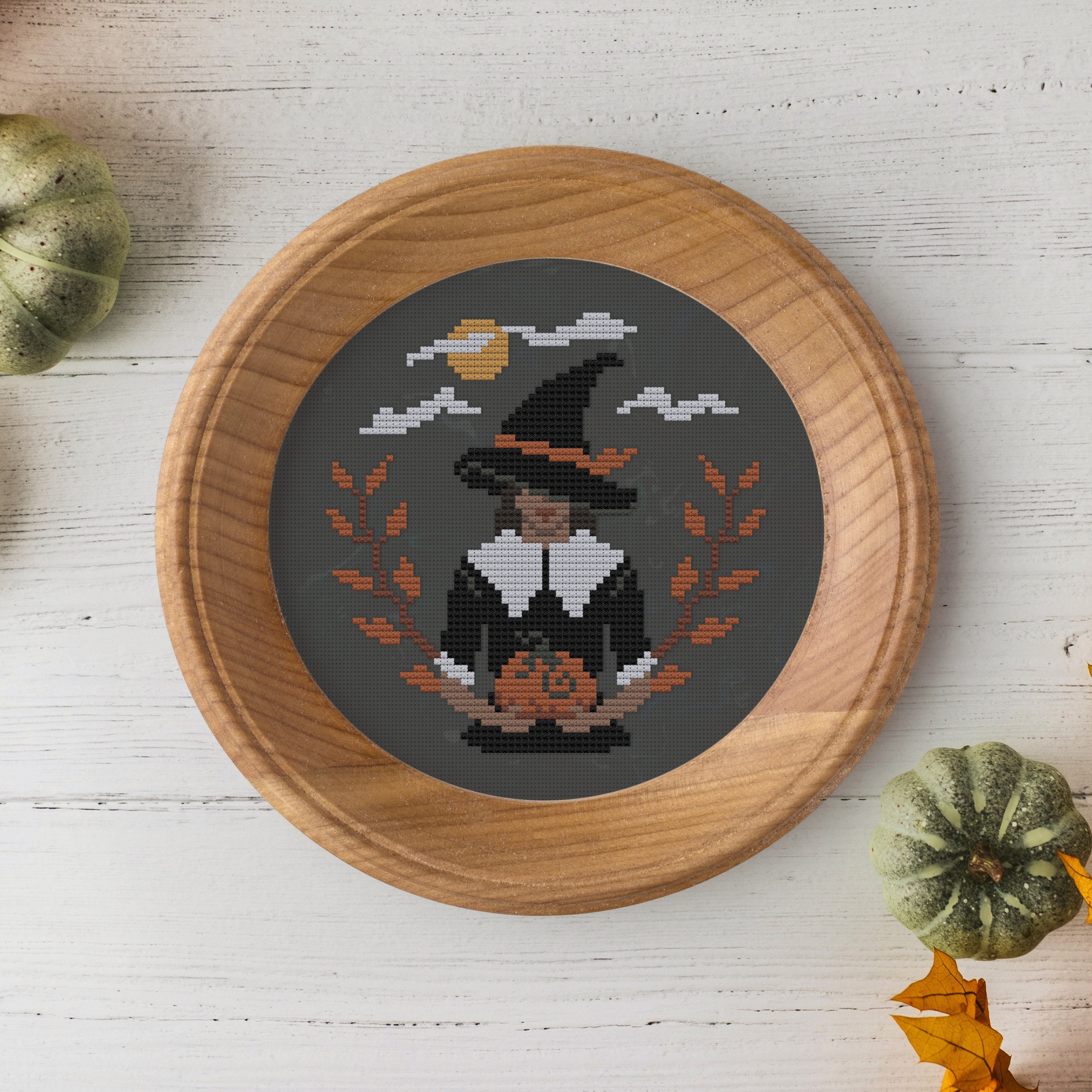 Puritan Witch Cross Stitch Pattern - Etsy