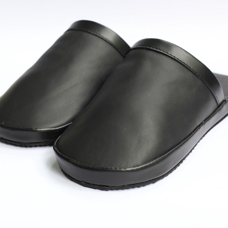 Black Slippers - Etsy
