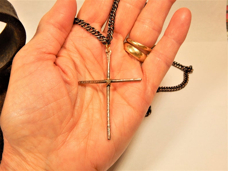 Copper Wire Cross Pendant Necklace N139 | Etsy