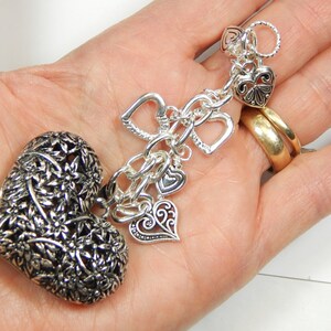 Silver Heart Purse Charm Key Chain (FS7) - Etsy