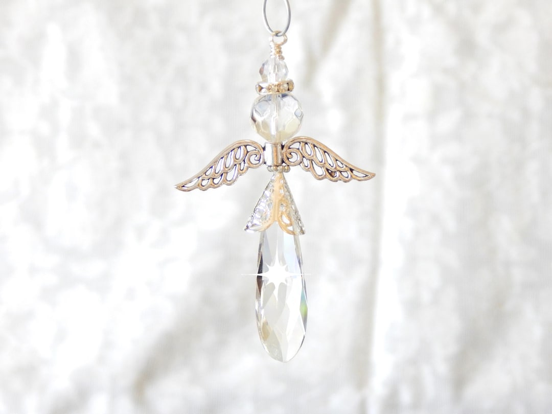 Crystal Angel Christmas Ornament (S40) - Etsy