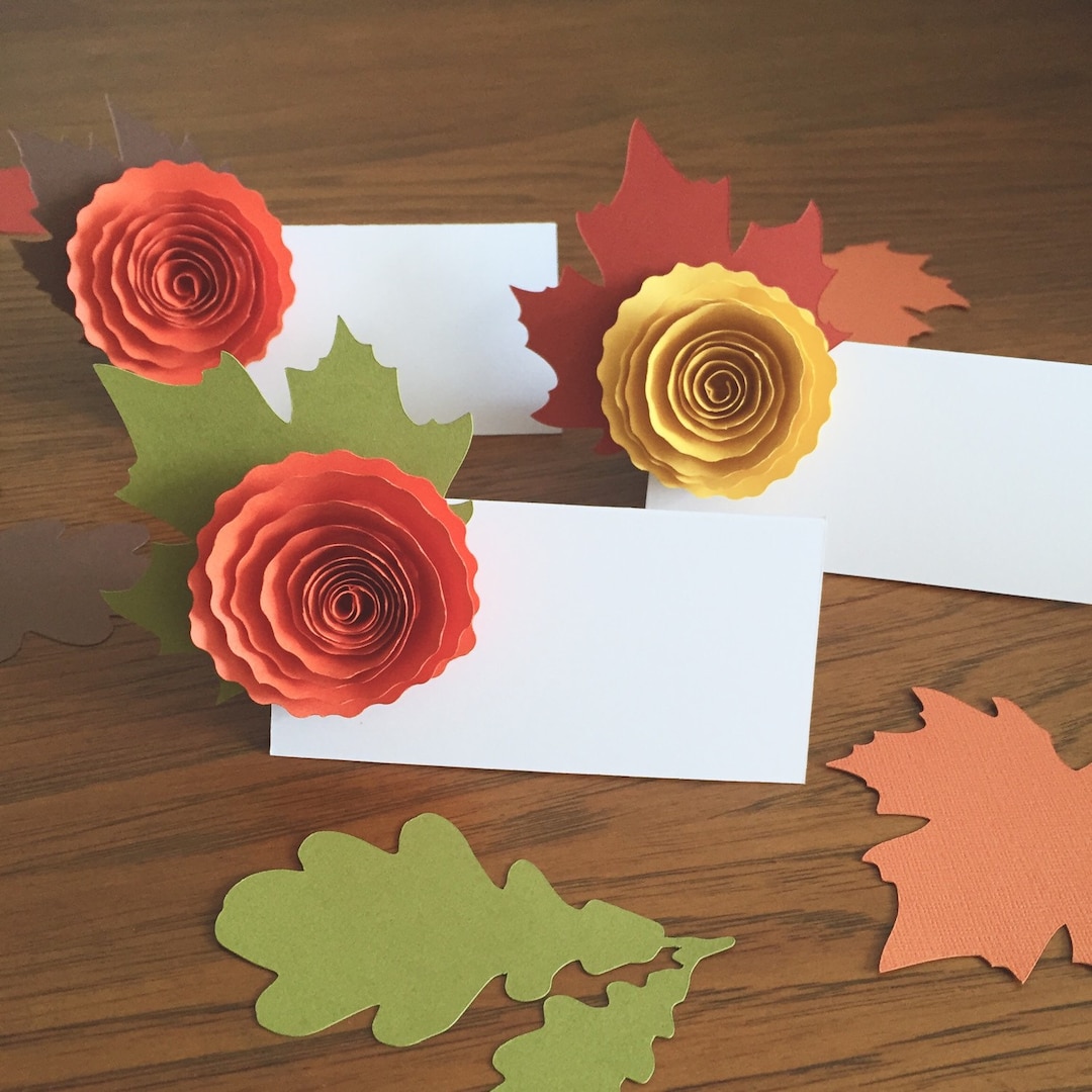 Thanksgiving Place Cards, Fall Wedding Place Cards, Thanksgiving Food ...