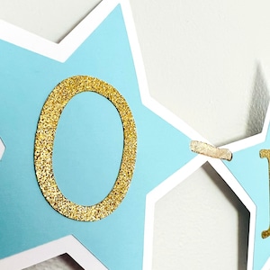 First Birthday Banner, ONE Mint and Gold Star Banner, Twinkle Twinkle ...