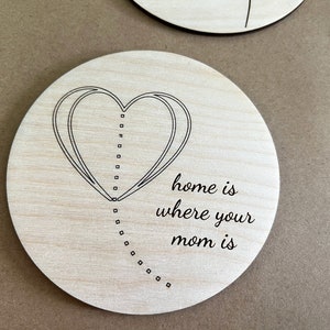 Mother's Day Gift, Set of 4 Wood Coasters, Floral Coasters, Gifts for ...