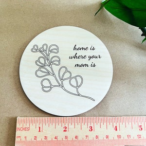 Mother's Day Gift, Set of 4 Wood Coasters, Floral Coasters, Gifts for ...