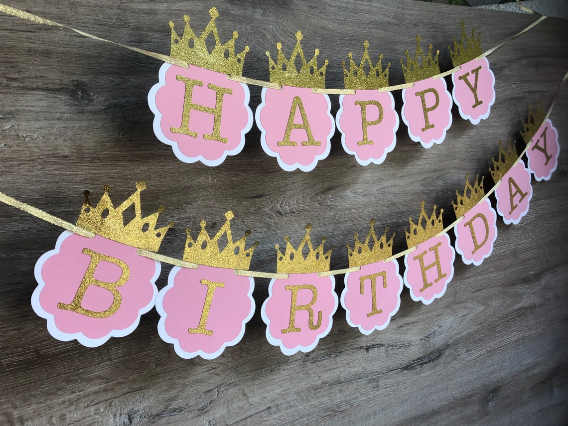 Princess Birthday Decorations. Princess Birthday Banner. | Etsy