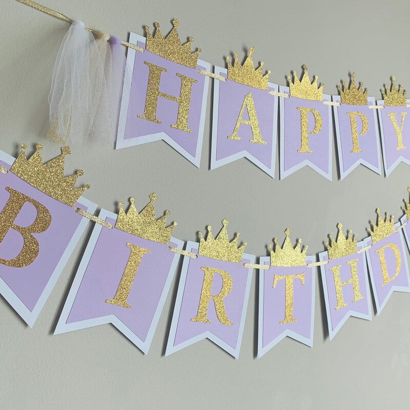 Purple Birthday Banner - Etsy