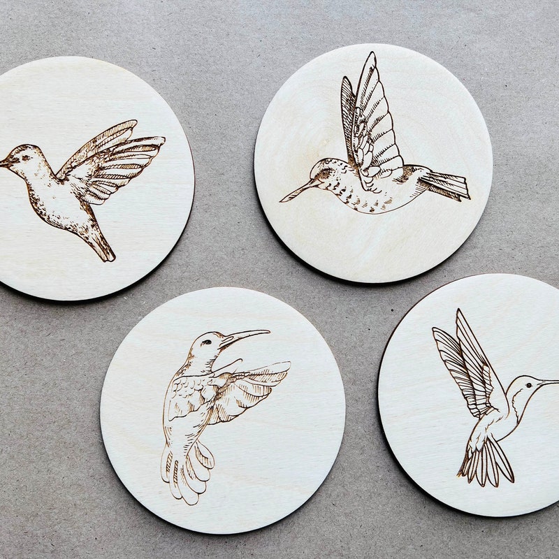 Hummingbird Coasters - Etsy