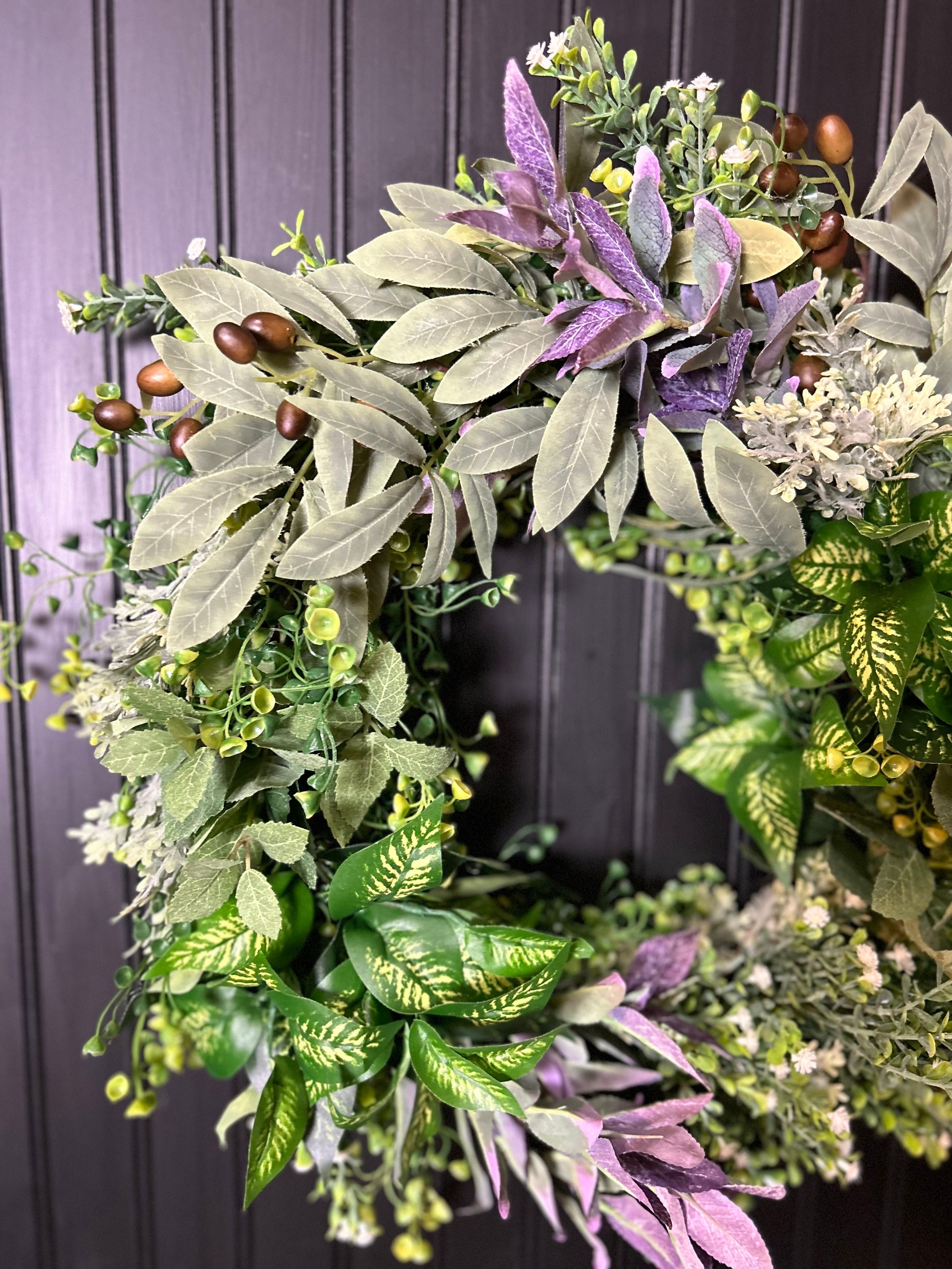 Faux Herbal Wreath for Pantry Door, Kitchen Cabinet Decor - Etsy
