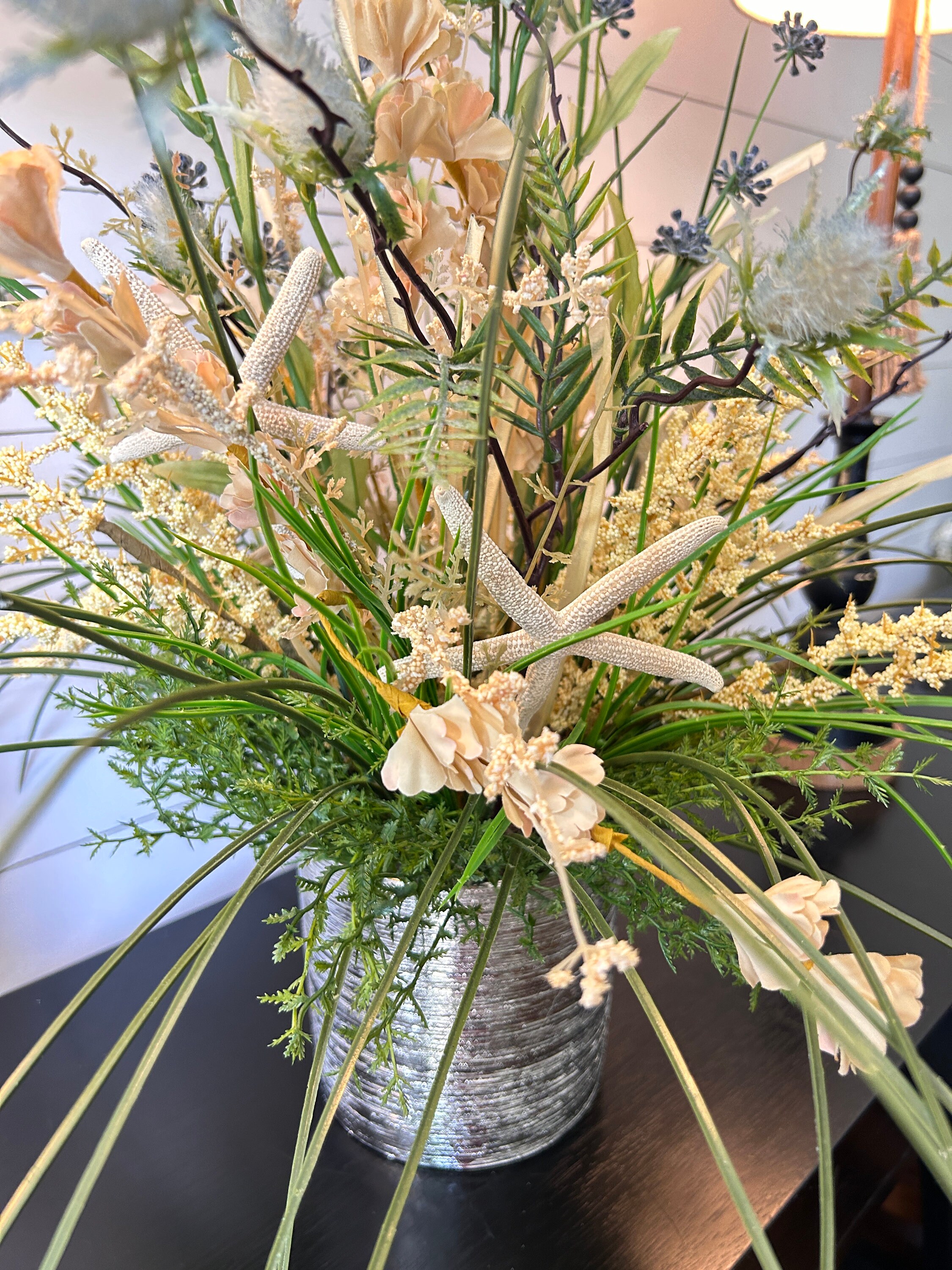 Coastal Centerpiece for Table, Nautical Flower Centerpiece, Coastal ...