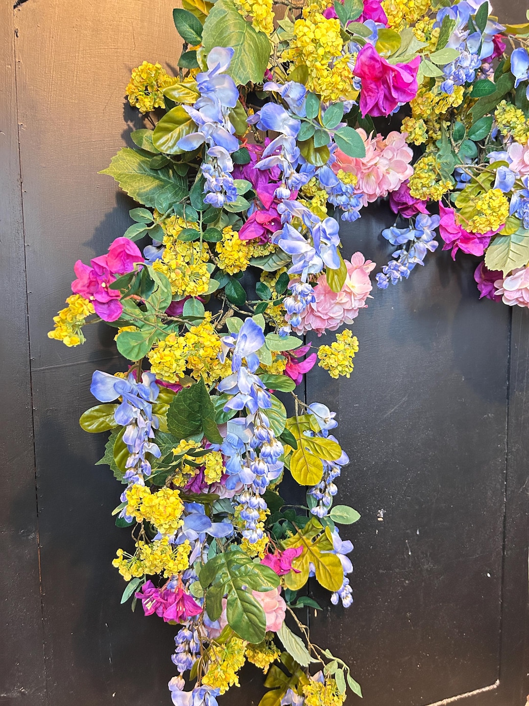 Faux Flower Garland, Wired Flower Garland, Spring Garland, Artificial ...