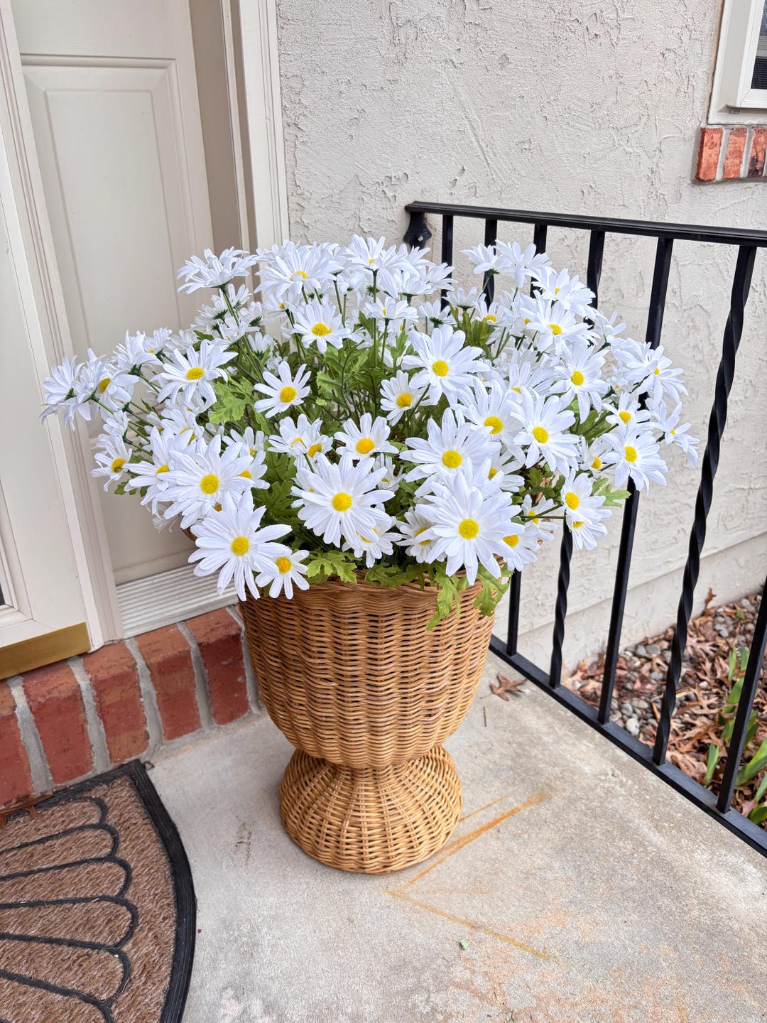 Faux Plant Urn Filler, Spring and Summer Front Porch Urn Drop in ...