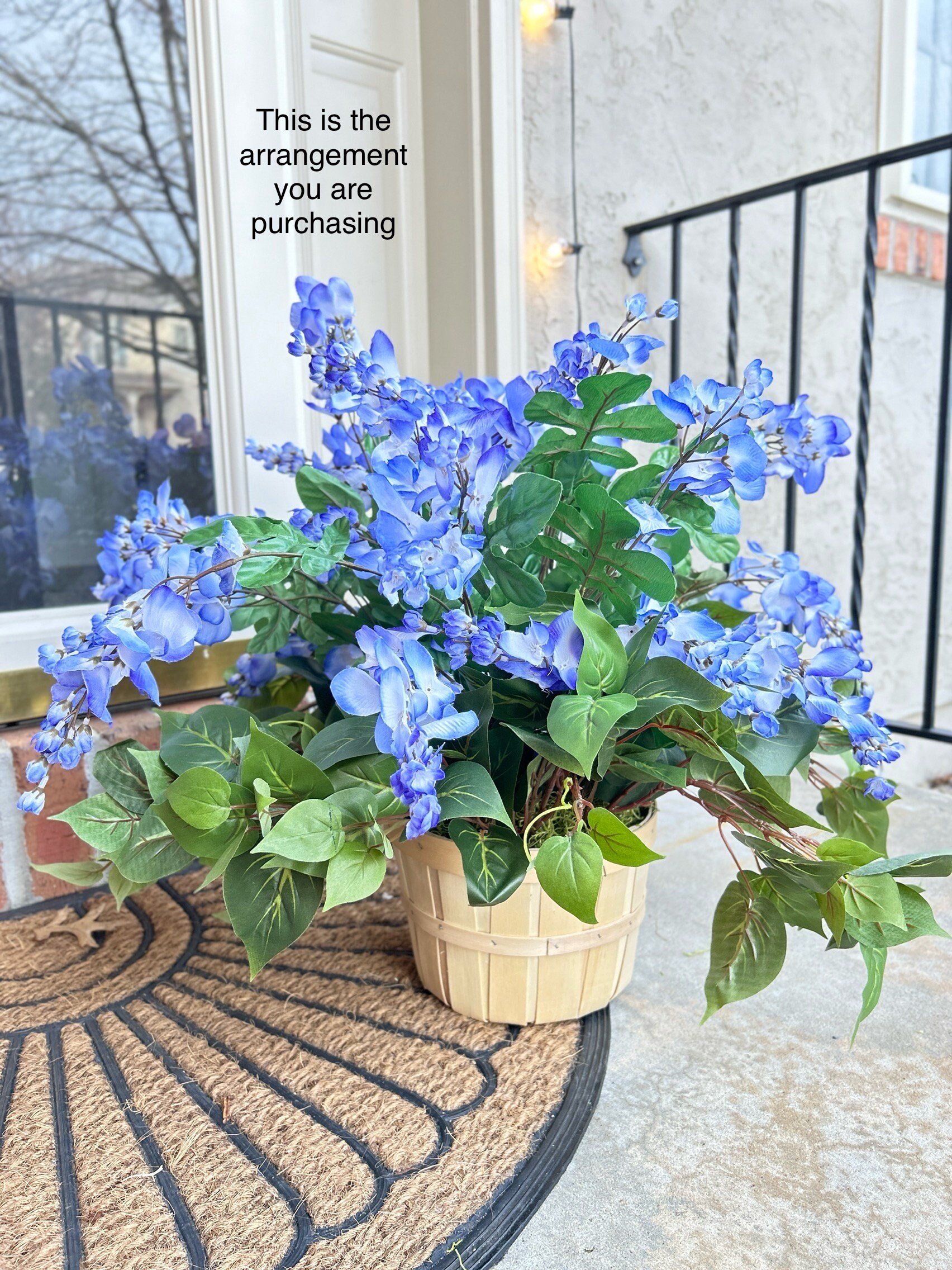 Faux Plant Urn Filler, Spring and Summer Front Porch Urn Drop in ...