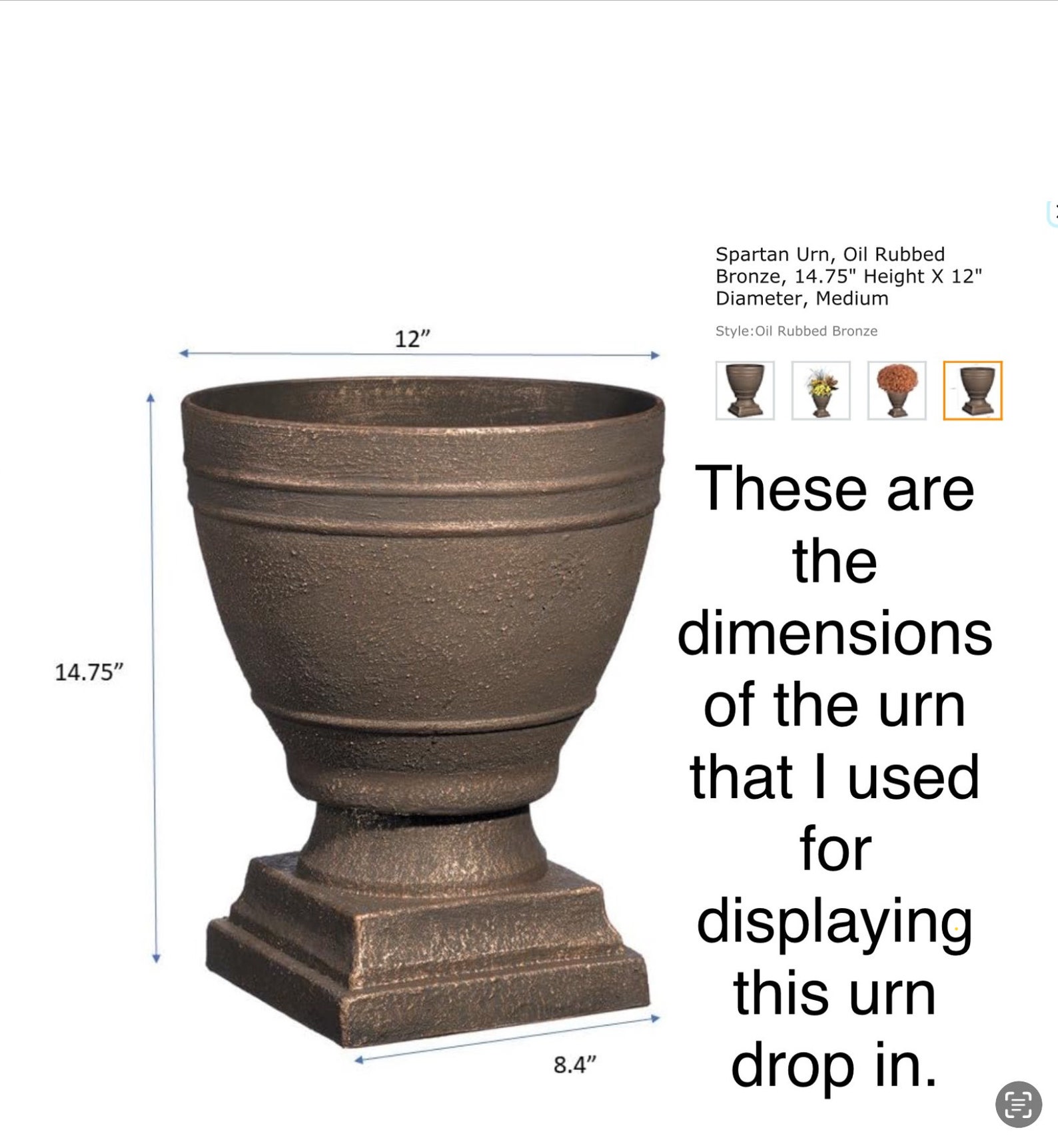 Faux Plant Urn Filler, Spring and Summer Front Porch Urn Drop in ...