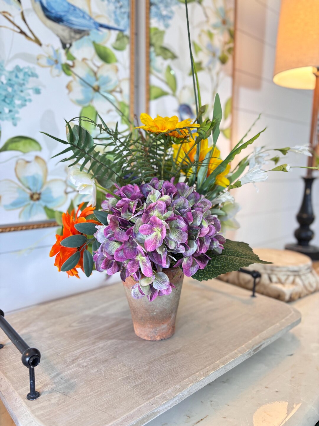 Small Flower Arrangement, Small Flower Gift, Small Artificial Flower ...