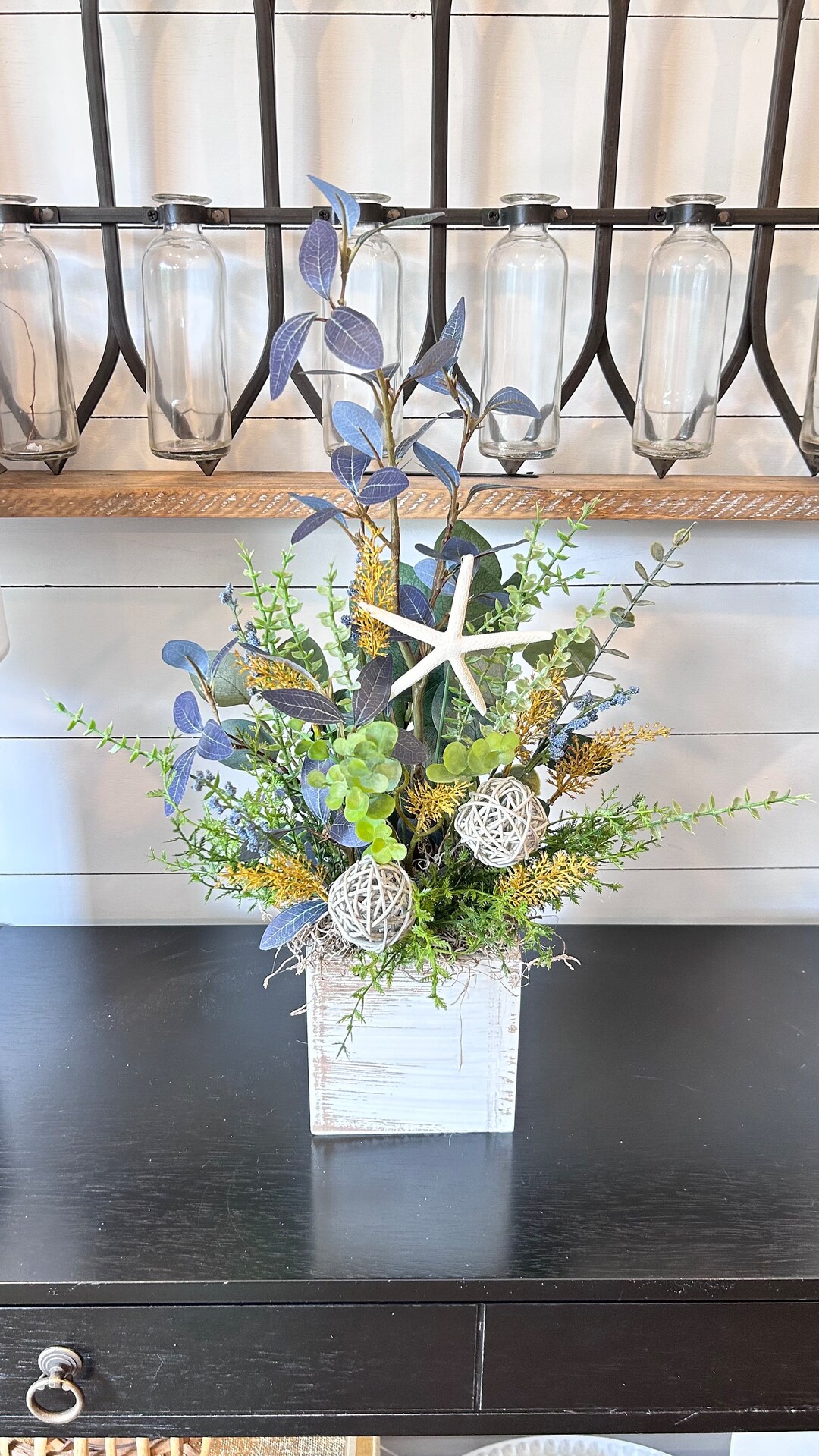 Coastal Flower Centerpiece Floral Arrangement Coastal - Etsy