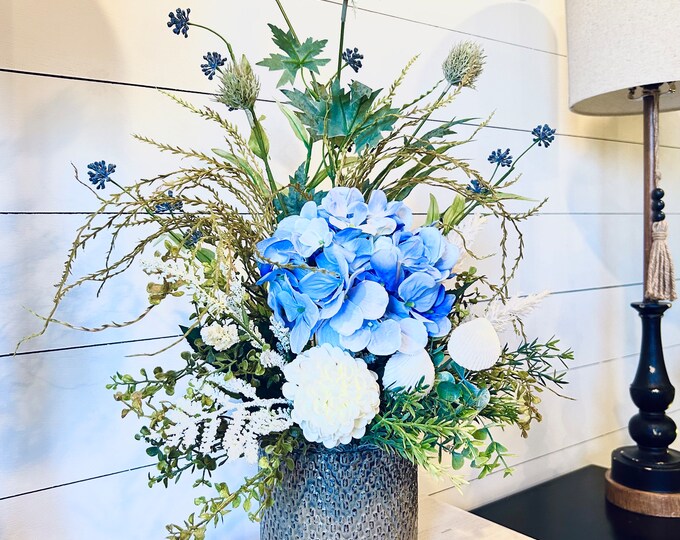 Coastal Centerpiece, Nautical Flower Centerpiece, Coastal Flower ...