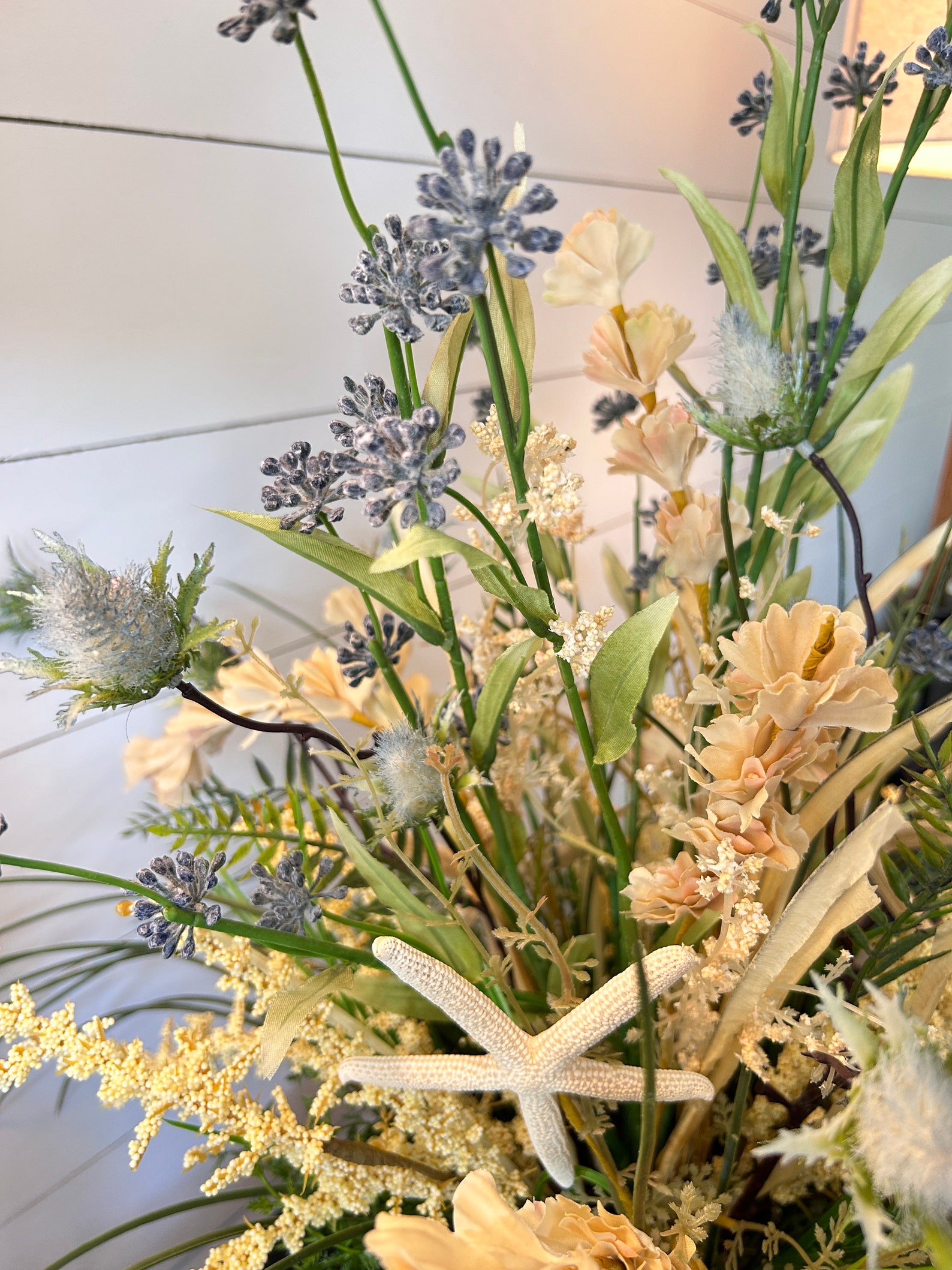 Coastal Centerpiece for Table, Nautical Flower Centerpiece, Coastal ...