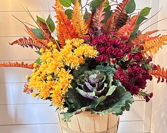 Fall Front Porch Planter, Fall Urn Filler for Outdoors, Fall Floral ...