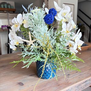 Coastal Centerpiece, Nautical Flower Centerpiece, Coastal Flower ...