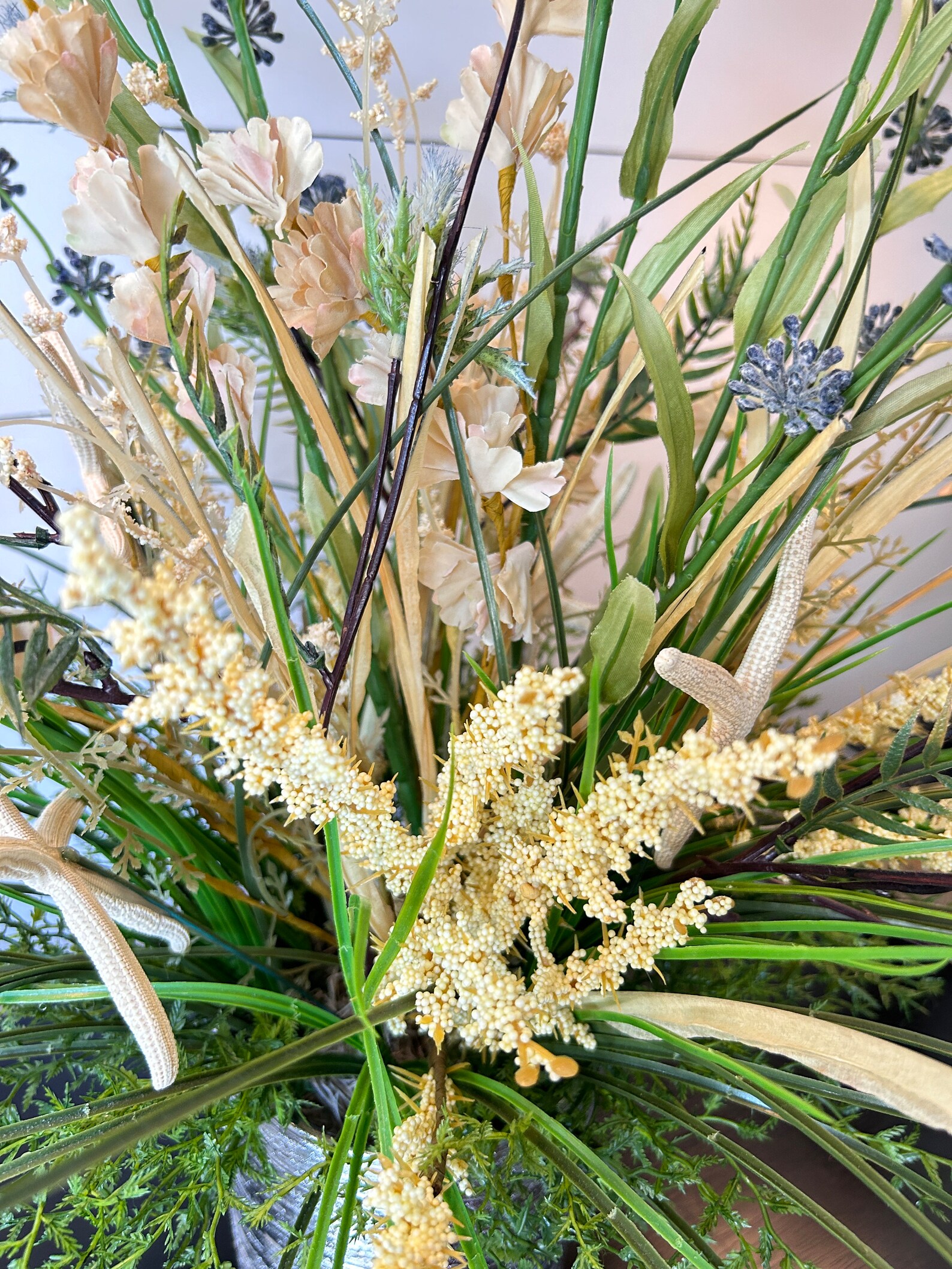 Coastal Centerpiece for Table, Nautical Flower Centerpiece, Coastal ...