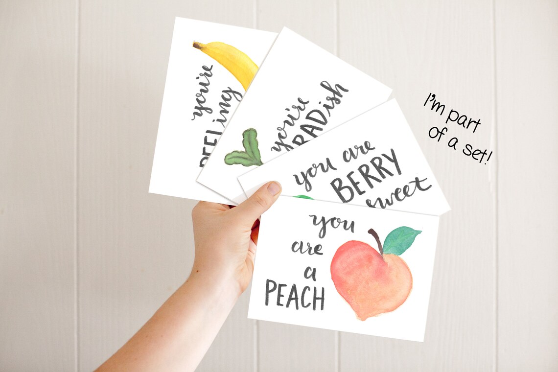 Berry Sweet Card – Watercolor Blueberry Pun (PDF & JPEG) - Etsy