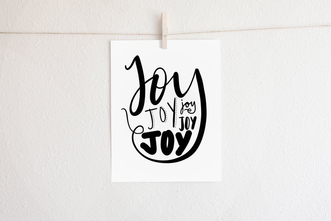 Joy Joy Joy Printable Inspirational Art Instant Download - Etsy