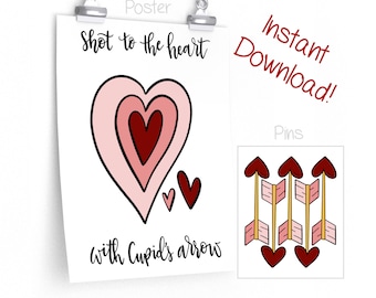 Pin the Tip Onto Cupid's Arrow - Instant Download! - DIY Pin the Tail ...