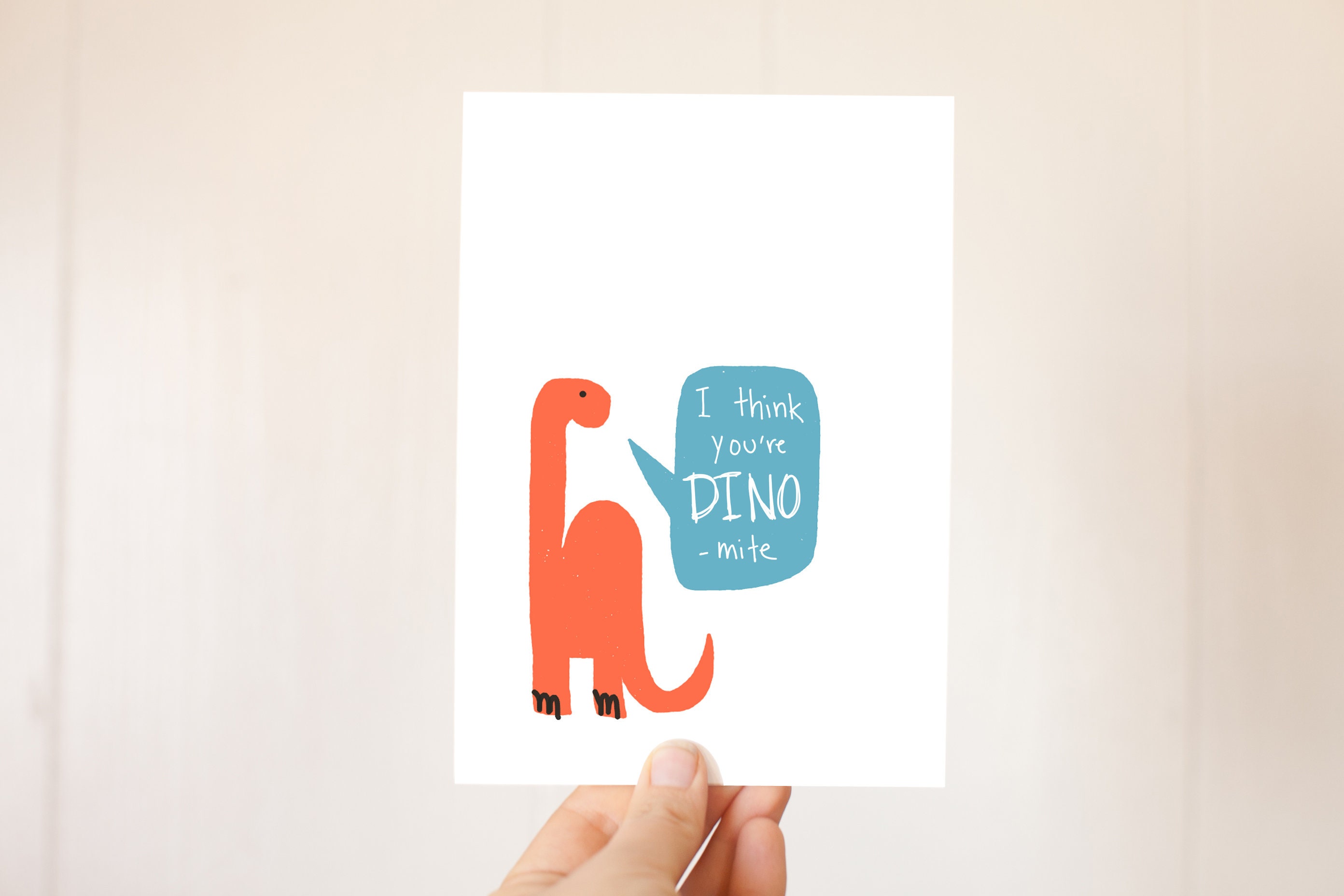 Dinosaur Pun Card Set - 5x7 Printable Card - DIY Greeting Card Friend ...