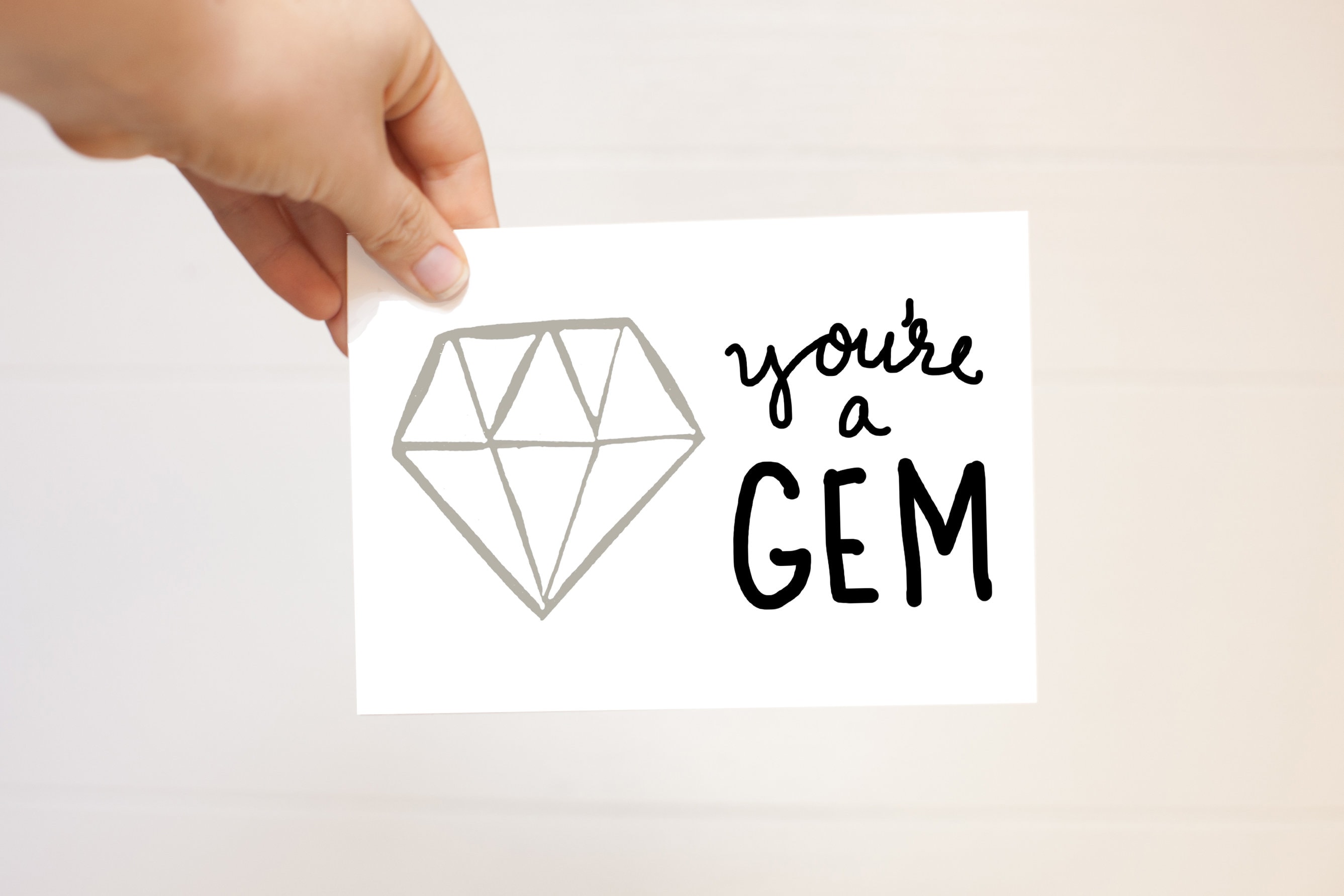 You're a Gem Card - Printable Thank You Card (PDF & JPEG) - Etsy