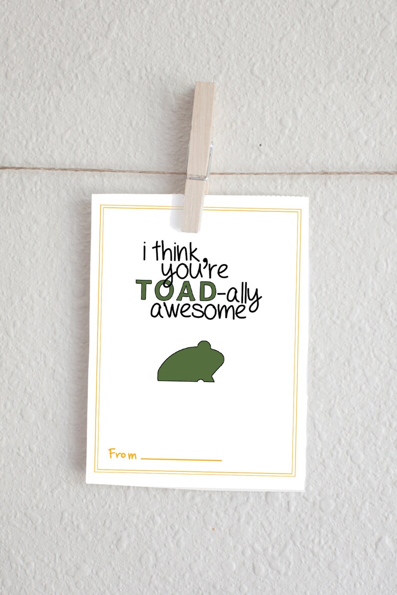 Kid's Valentine's Day Cards Animal Pun Printable Simple Valentines Day ...
