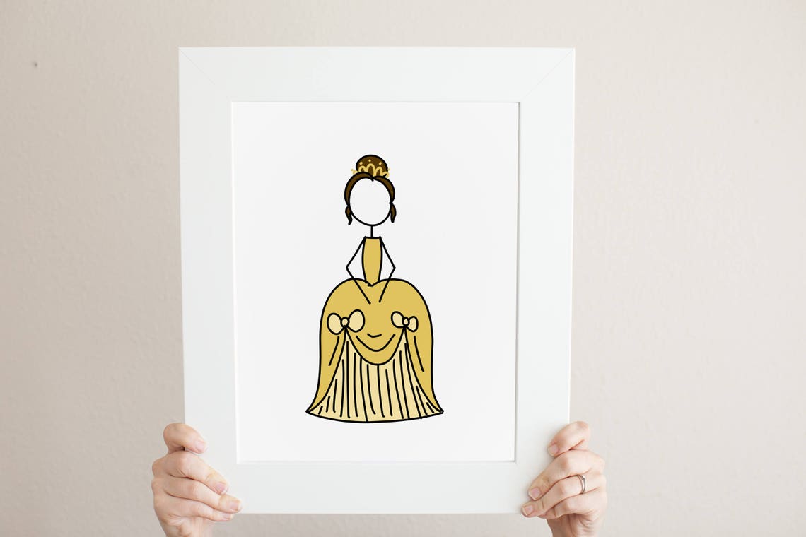 Custom Simple Stick Figure Quinceanera or Sweet 16 Portrait - Formal ...