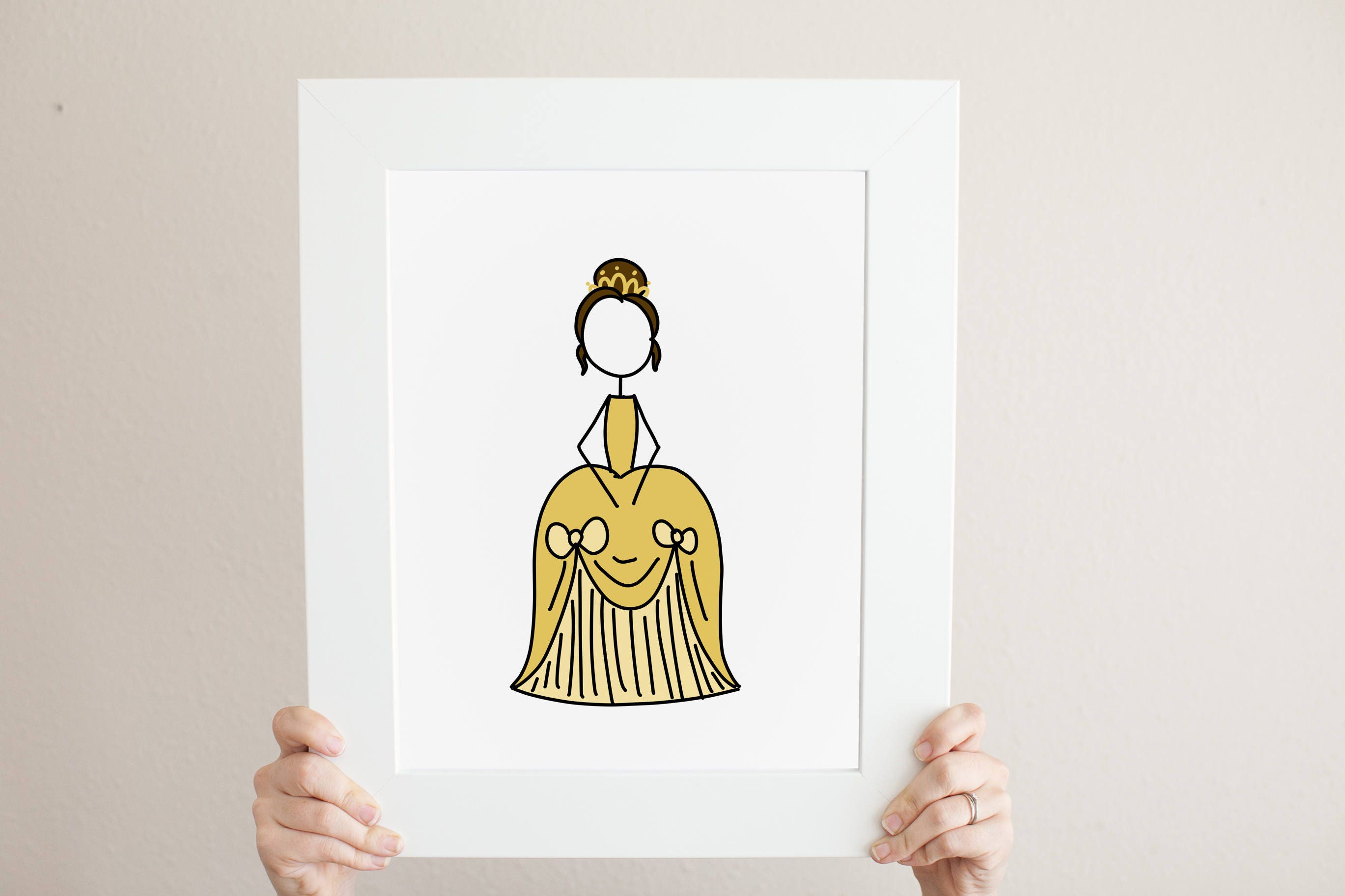 Custom Simple Stick Figure Quinceanera or Sweet 16 Portrait - Formal ...