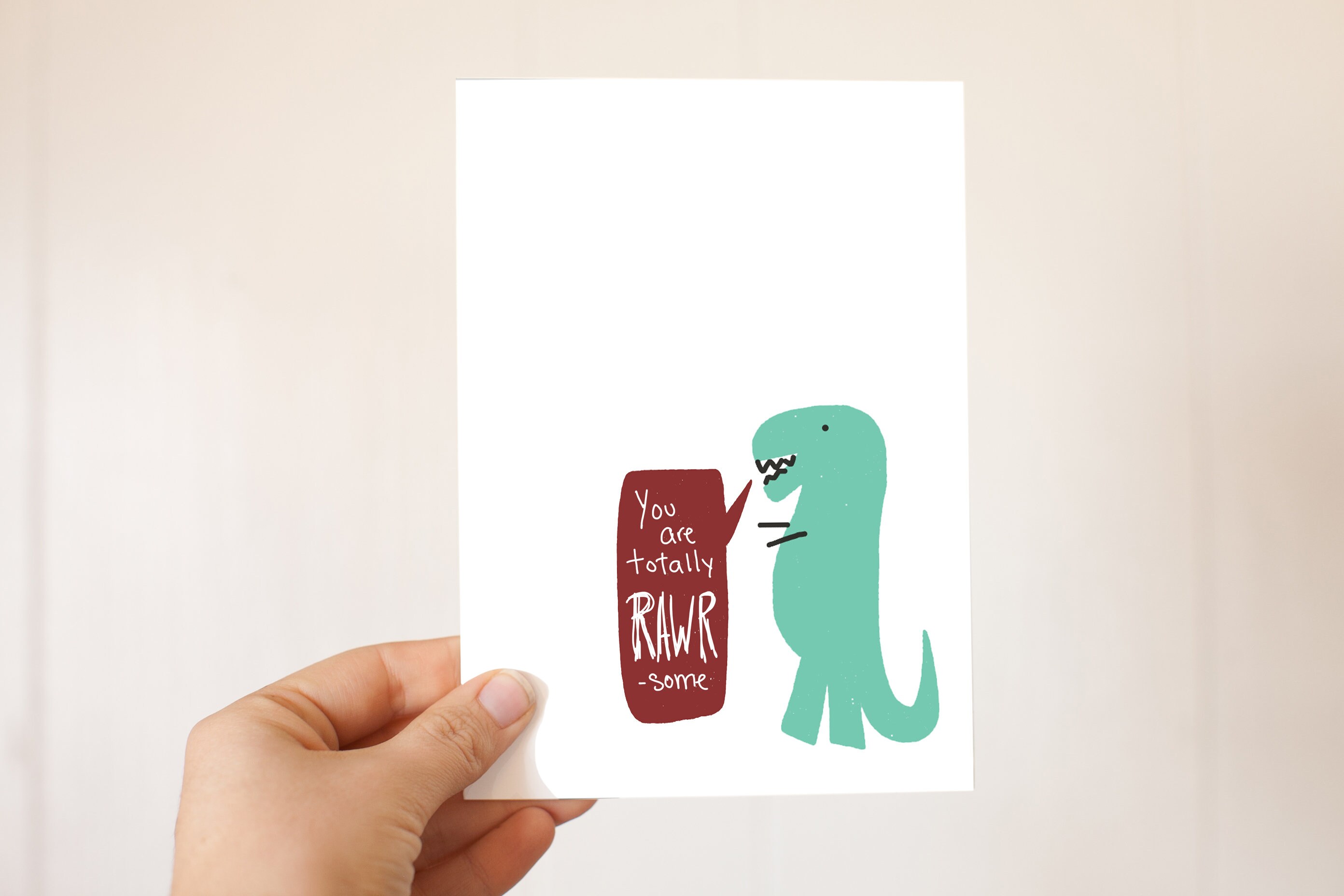 Dinosaur Pun Greeting Card Set – Printable DIY Cards (5x7) - Etsy
