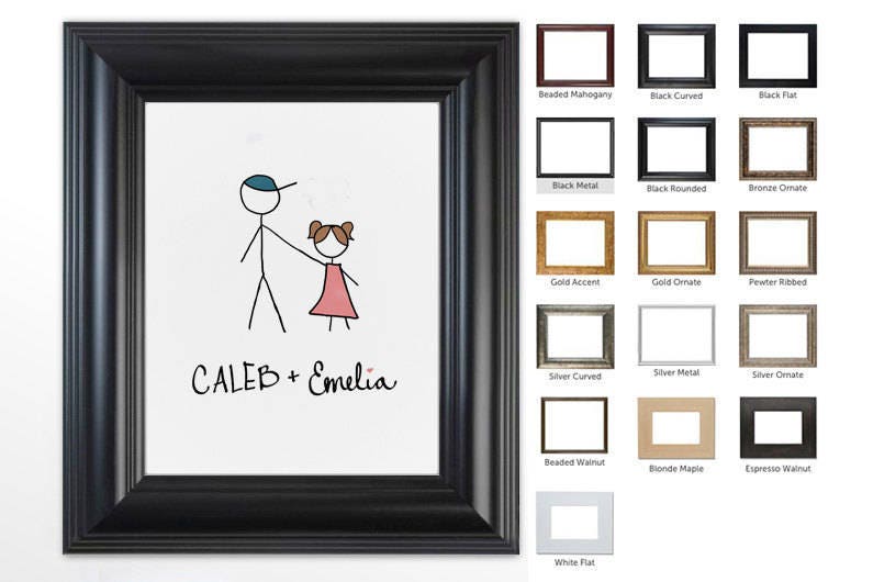 Custom Simple Stick Figure Quinceanera or Sweet 16 Portrait - Formal ...
